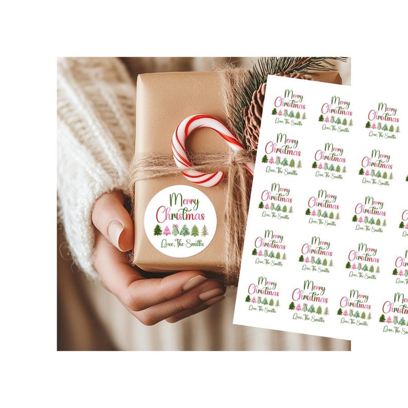 Personalized Holiday Stickers - Custom Christmas Stickers - 20 Matte 2 ...