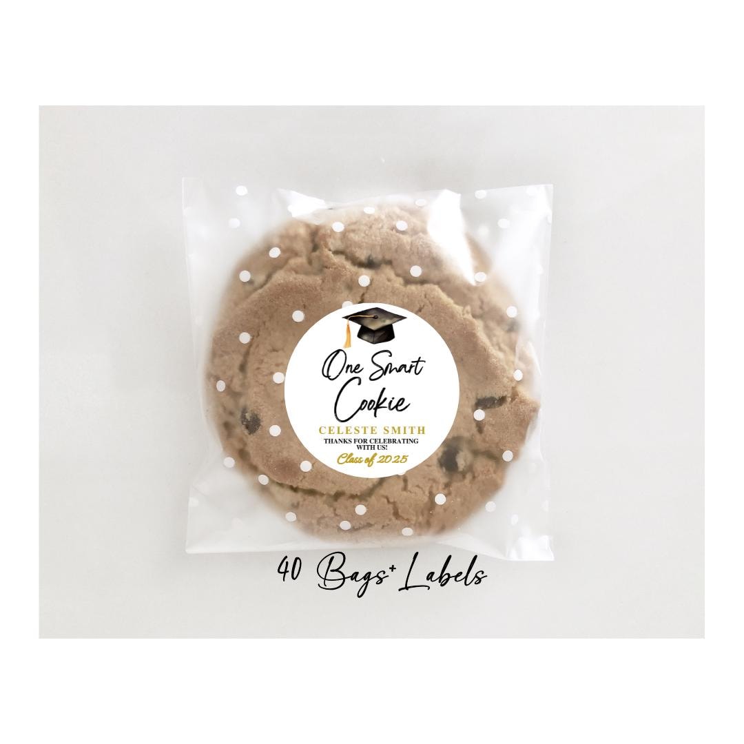 40 Bags & Labels One Smart Cookie 2026 Graduation Labels - Etsy