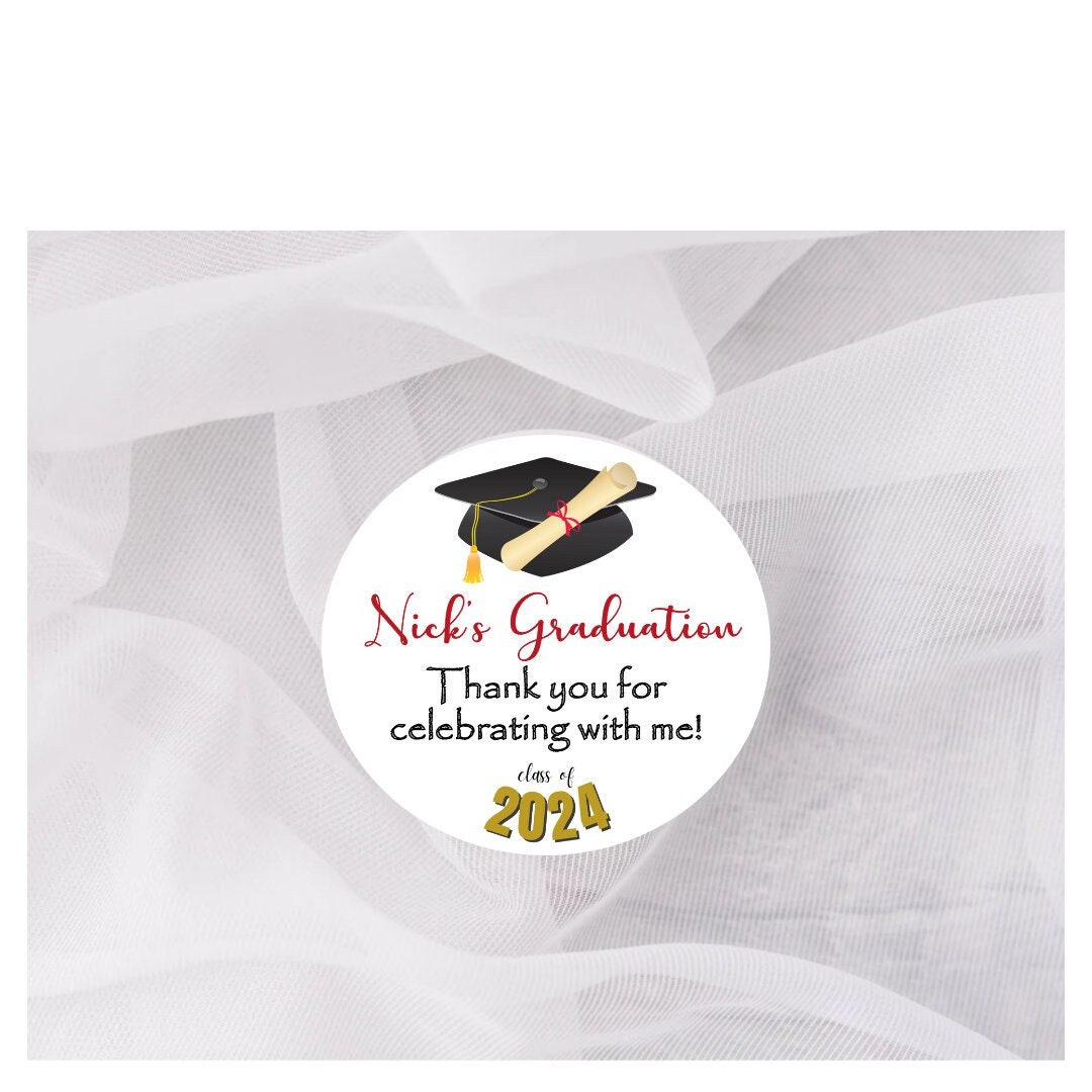 40 Class of 2024 Graduation Labels Printed and Mailed - Etsy