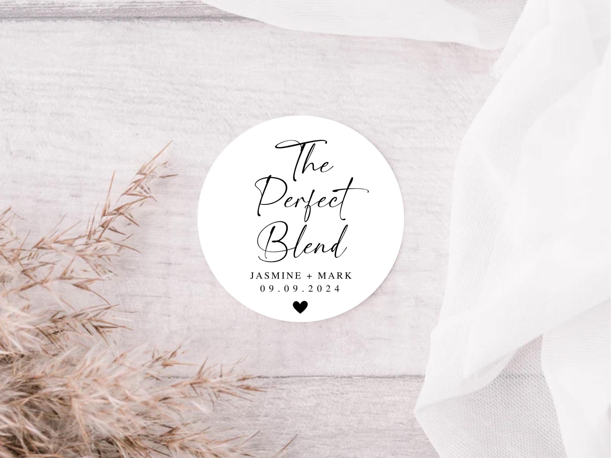 20 Printed the Perfect Blend Labels Stickers | Customized Any Text - Etsy