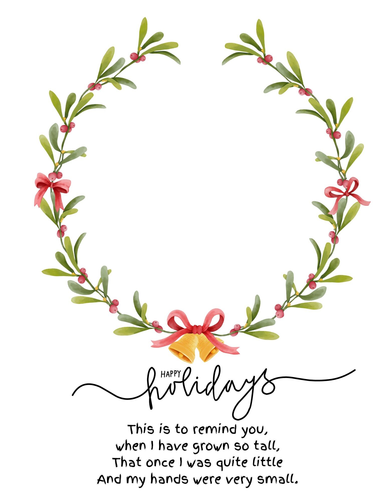 Christmas Handprint Keepsake Wreath| Holiday Craft | Baby Toddler Art ...