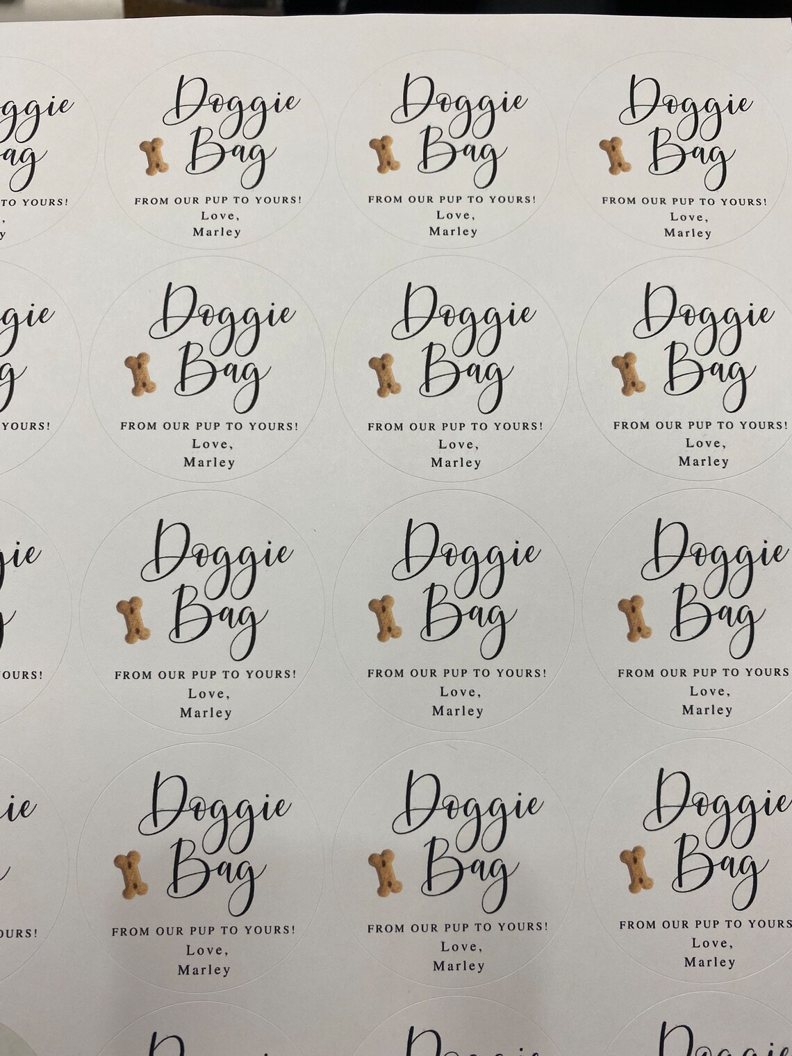 40 Doggie Bag Wedding Stickers and Bags - Etsy