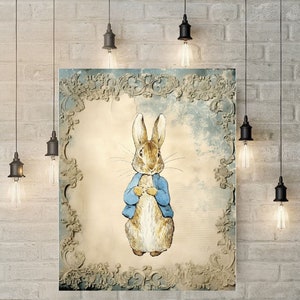 Set of 6 Beatrix Potter "peter Rabbit" Antique Background Giclee Art ...