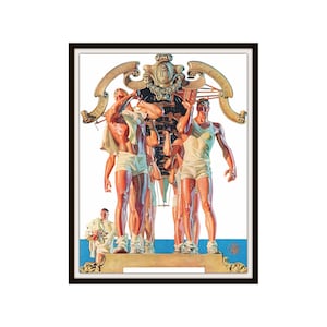 J.C. Leyendecker "the Rowing Team" Magazine Art Reproduction Giclee Art ...