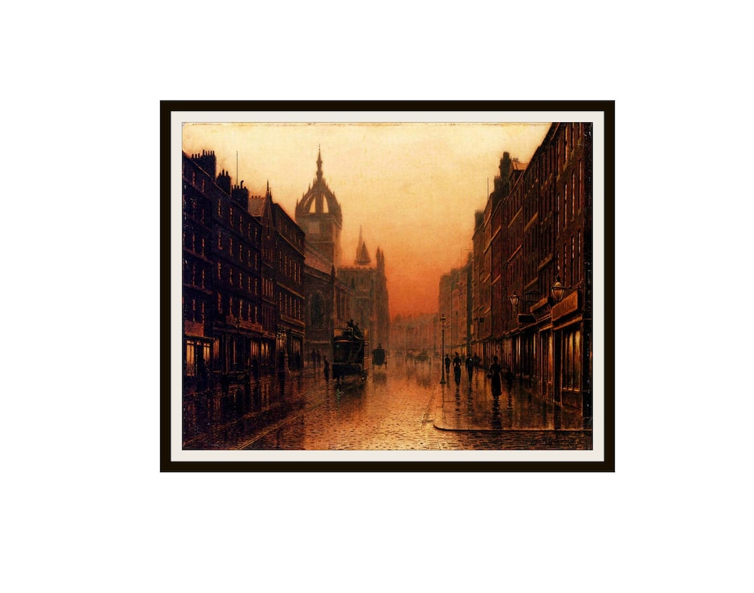John Atkinson Grimshaw Fine Art "st. Giles Cathedral Edinburgh ...