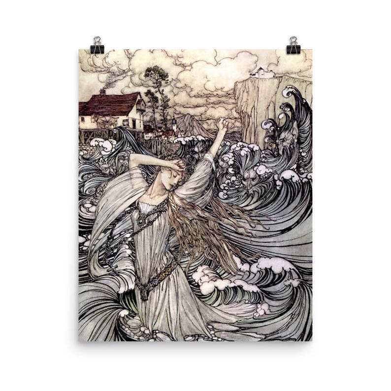 Arthur Rackham Reproduction Mermaid Undine Photo Paper Poster - Etsy