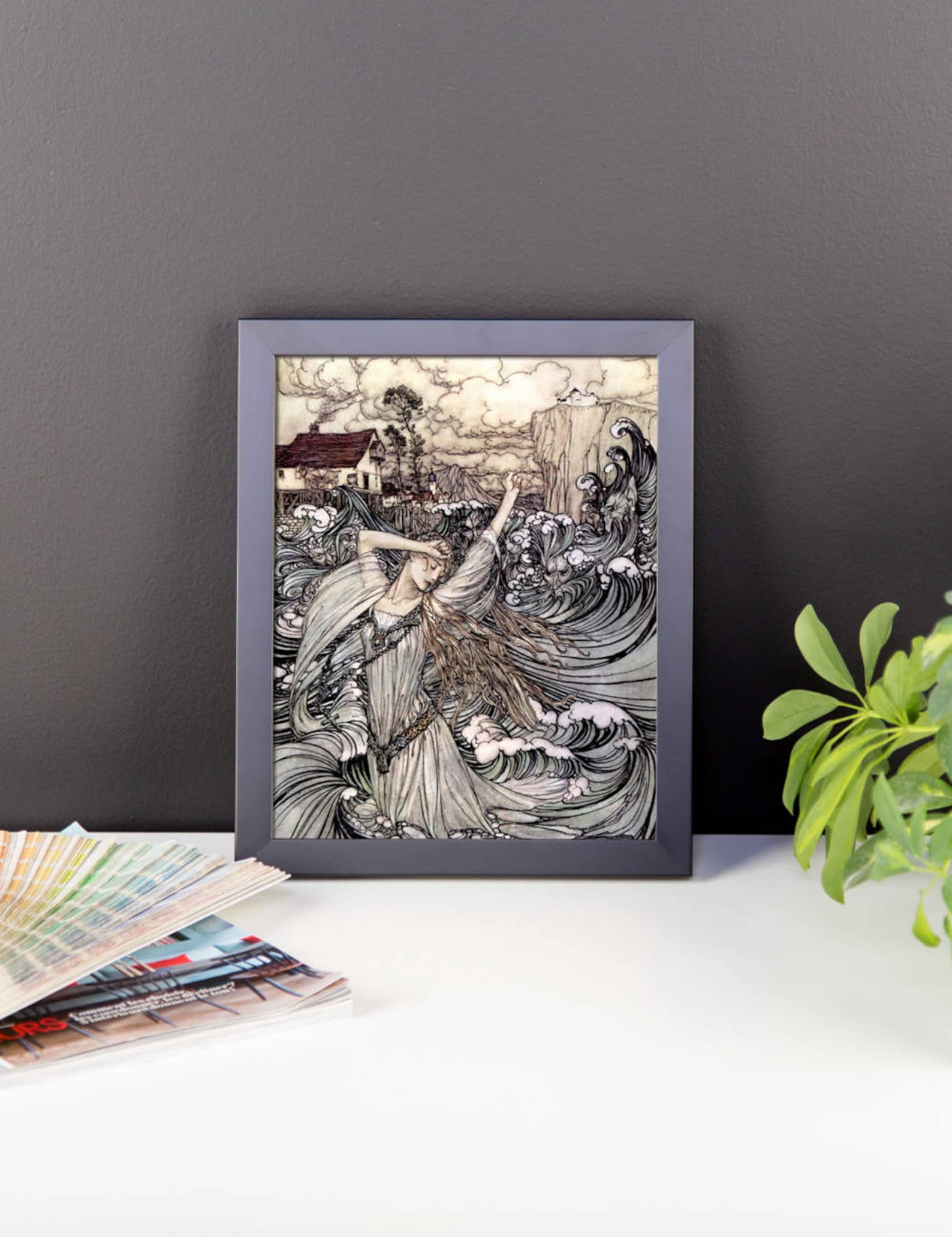 Arthur Rackham Reproduction Mermaid Undine Framed Art Print - Etsy