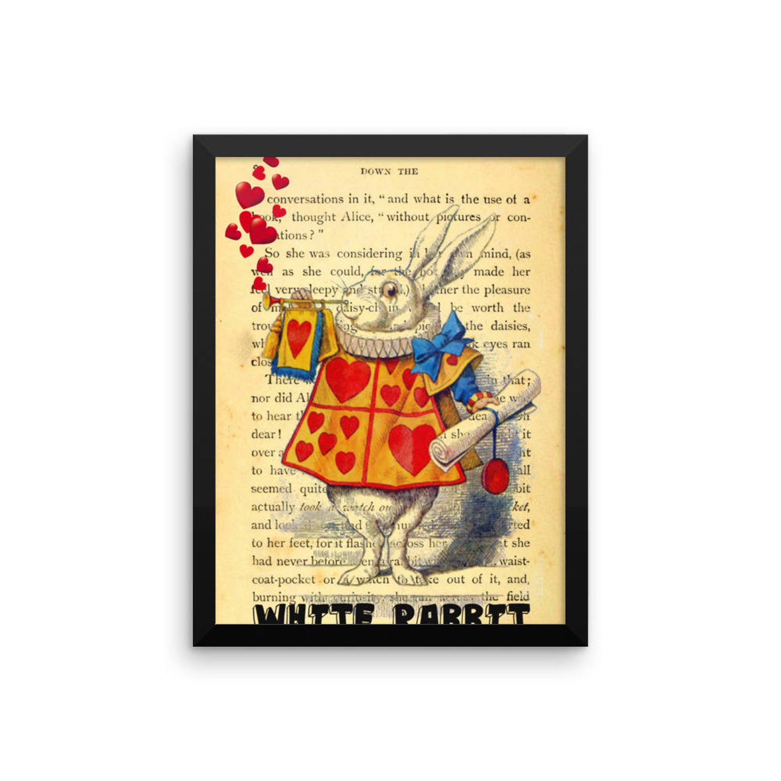 Alice in Wonderland White Rabbit John Tenniel Art Print Framed - Etsy