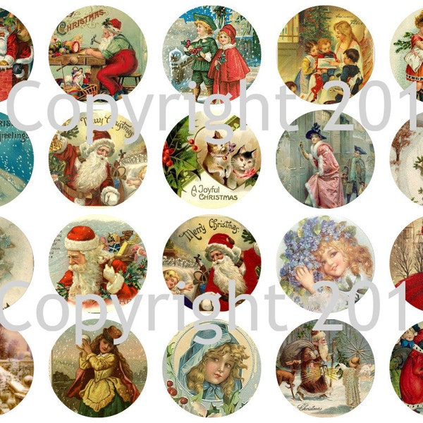 Santa Collage Sheet - Etsy