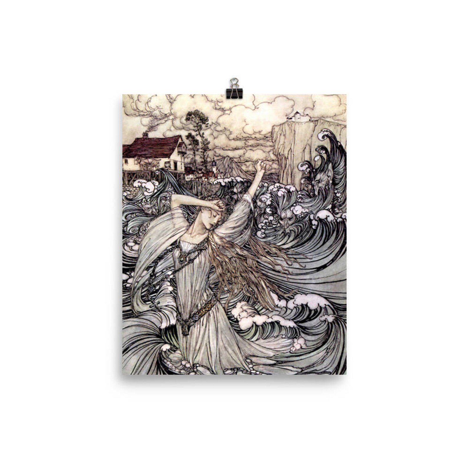 Arthur Rackham Reproduction Mermaid Undine Photo Paper Poster | Etsy