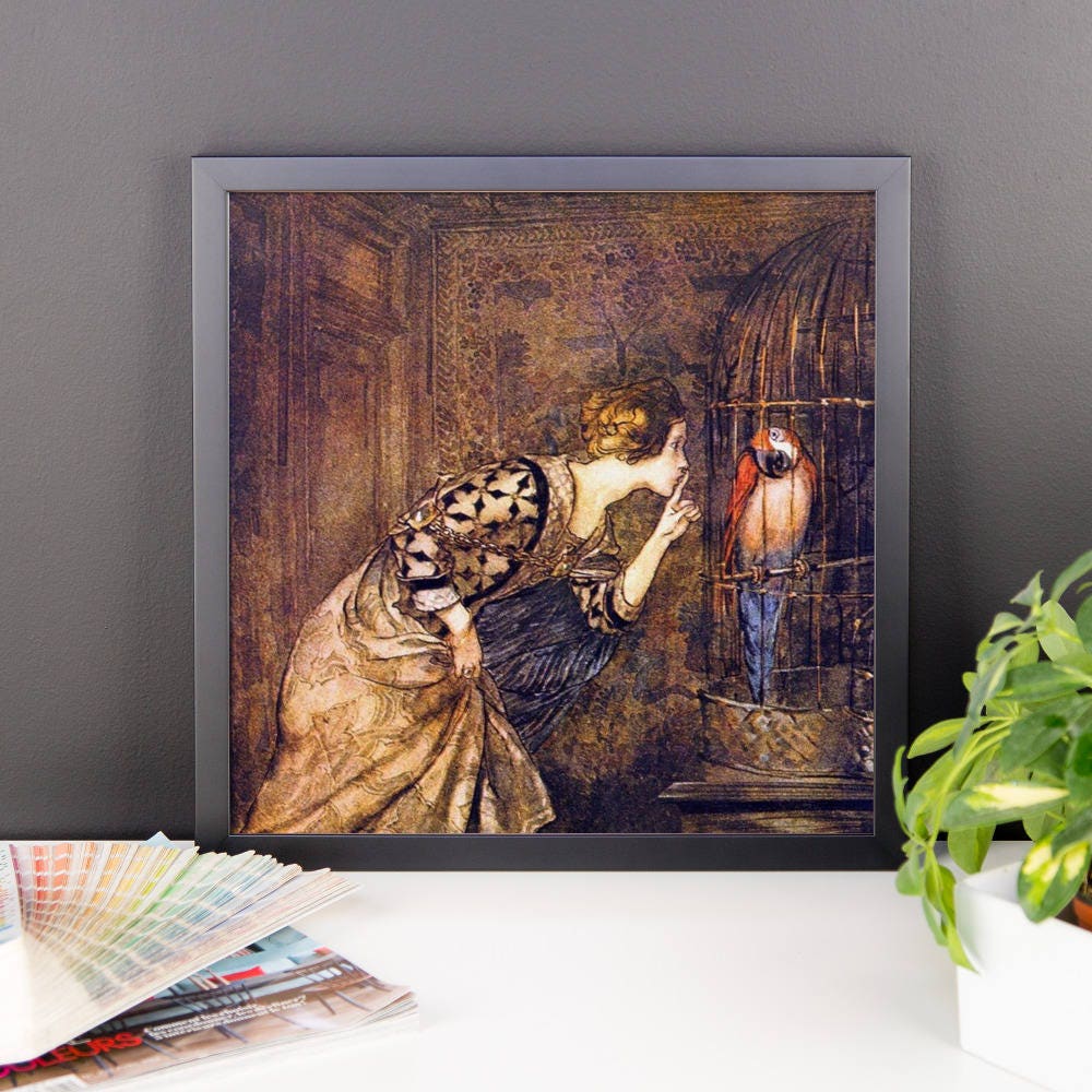 Arthur Rackham Mary Colvin and the Parrot Framed Poster - Etsy