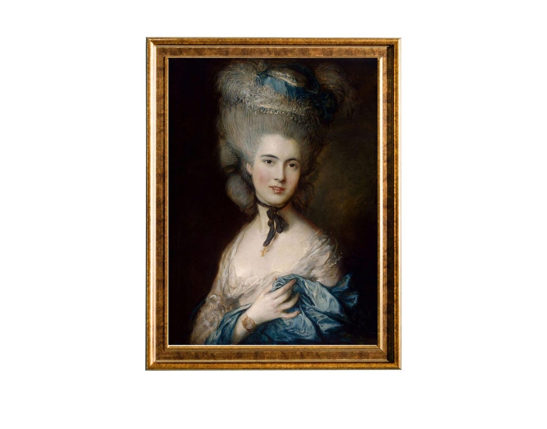 Thomas Gainsborough "the Woman in Blue" Giclée Art Print Reproduction ...