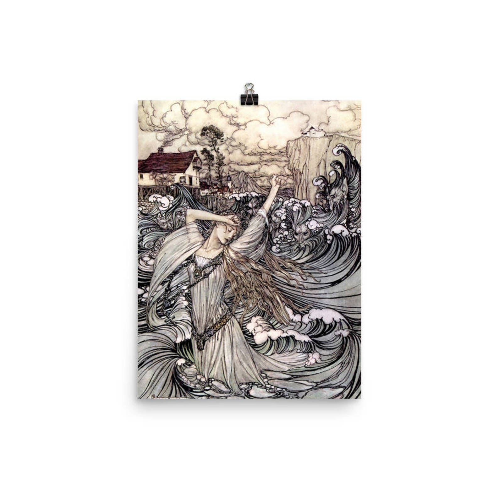 Arthur Rackham Reproduction Mermaid Undine Photo Paper Poster - Etsy