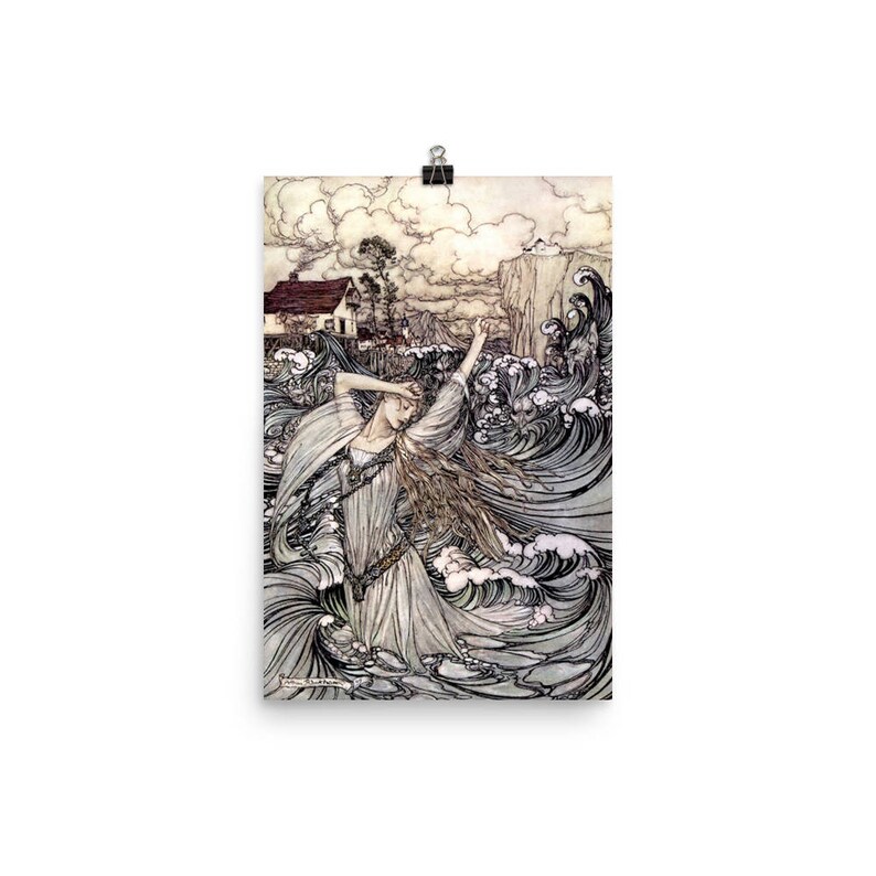 Arthur Rackham Reproduction Mermaid Undine Photo Paper Poster - Etsy