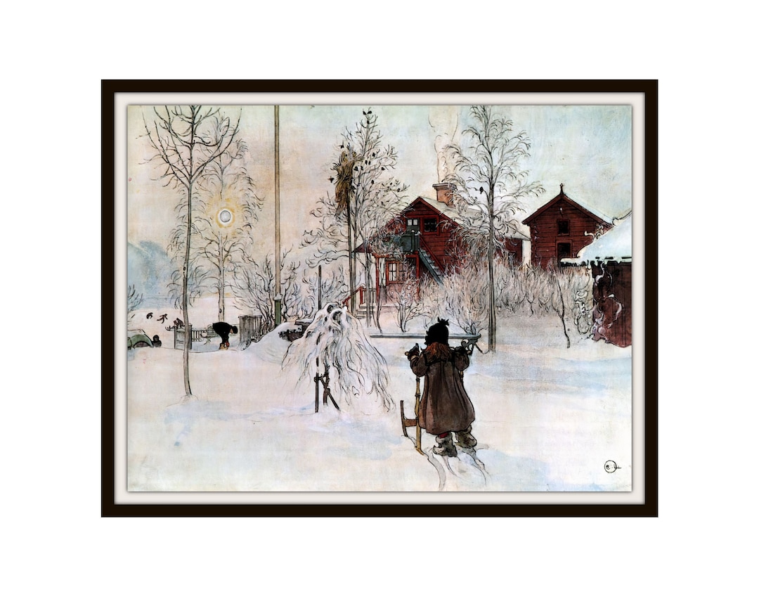 Carl Larsson "winter Scene" Giclee Art Print, Fine Art Reproduction ...