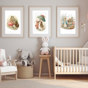 Set of 6 Beatrix Potter " Peter Rabbit" Giclee Art Print Reproductions ...