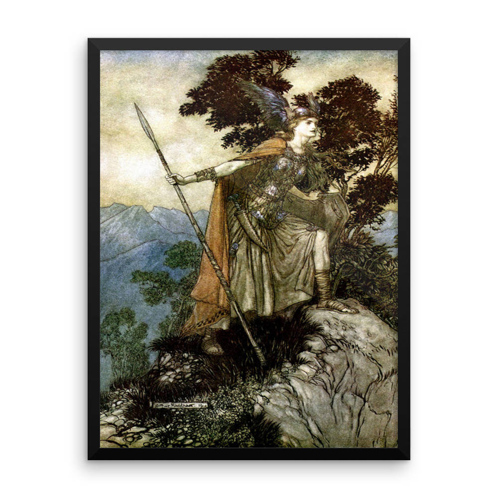Arthur Rackham Brunnhilde Framed Poster Arthur Rackham | Etsy