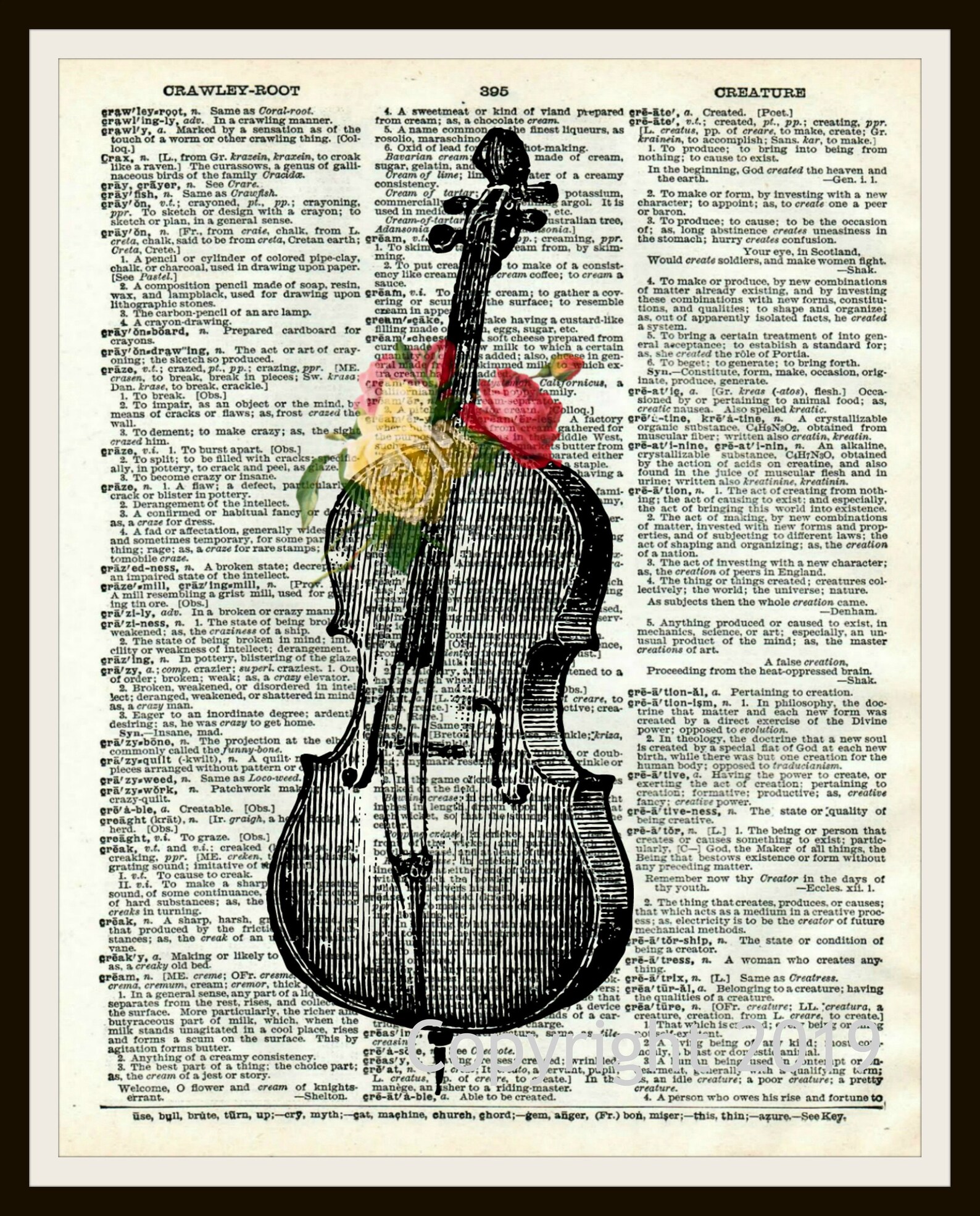 Printed Vintage Musical Instrument 9 on Reproduction Ephemera - Etsy