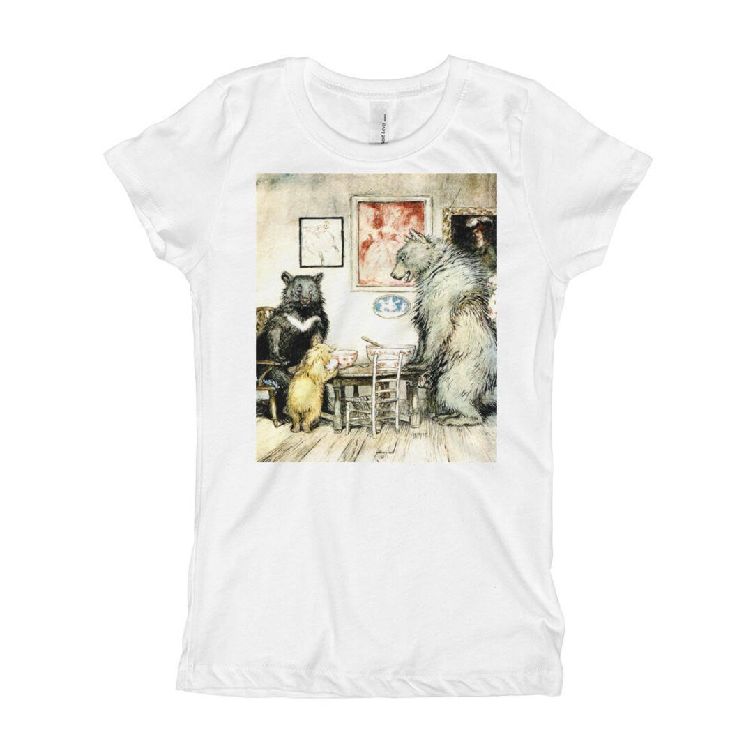 Vintage Arthur Rackham the Three Bears Fairy Tale Print Girl's T-shirt ...