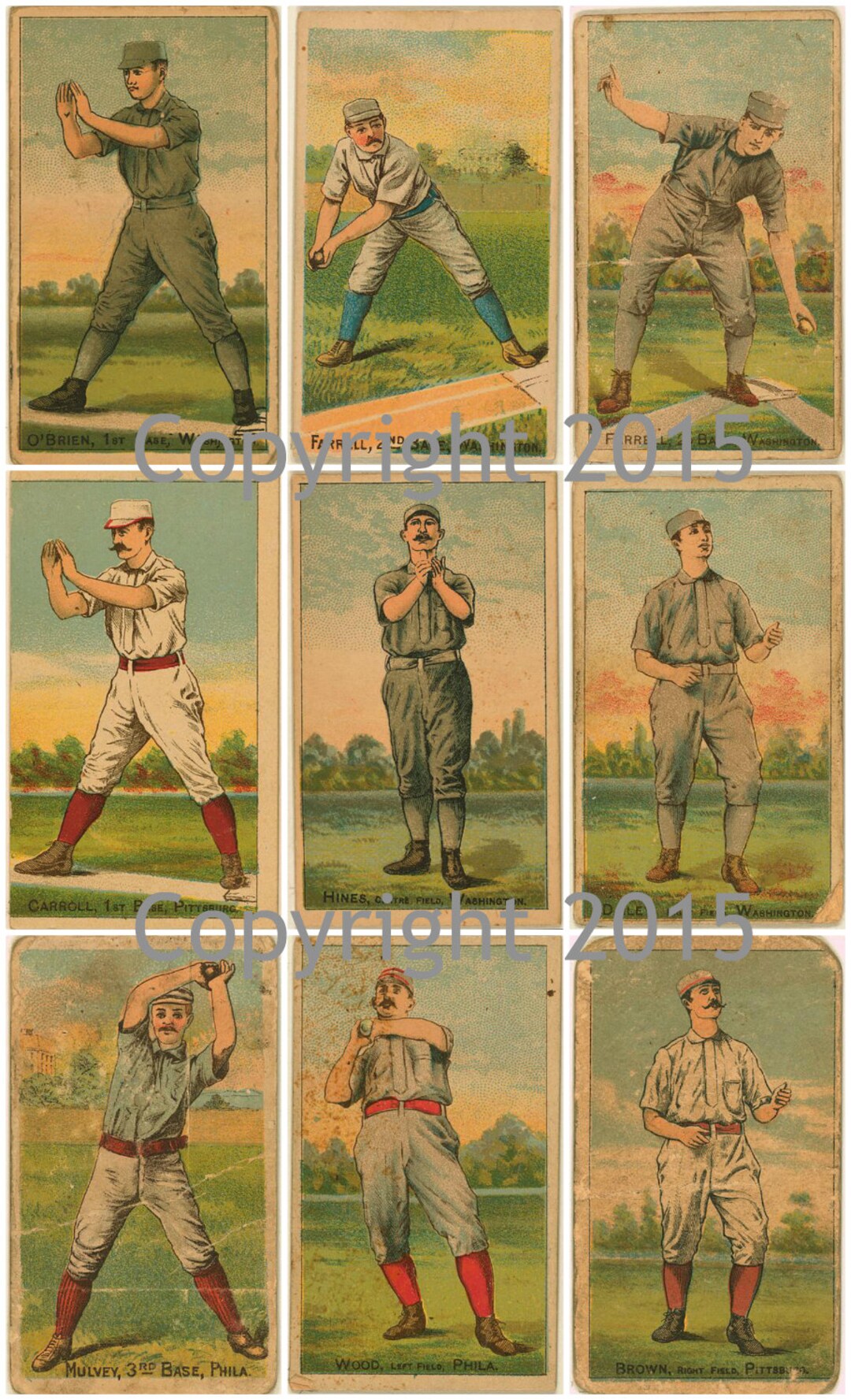 Printed Vintage Baseball Collage Sheet 104 8.5 X 11 Printed - Etsy