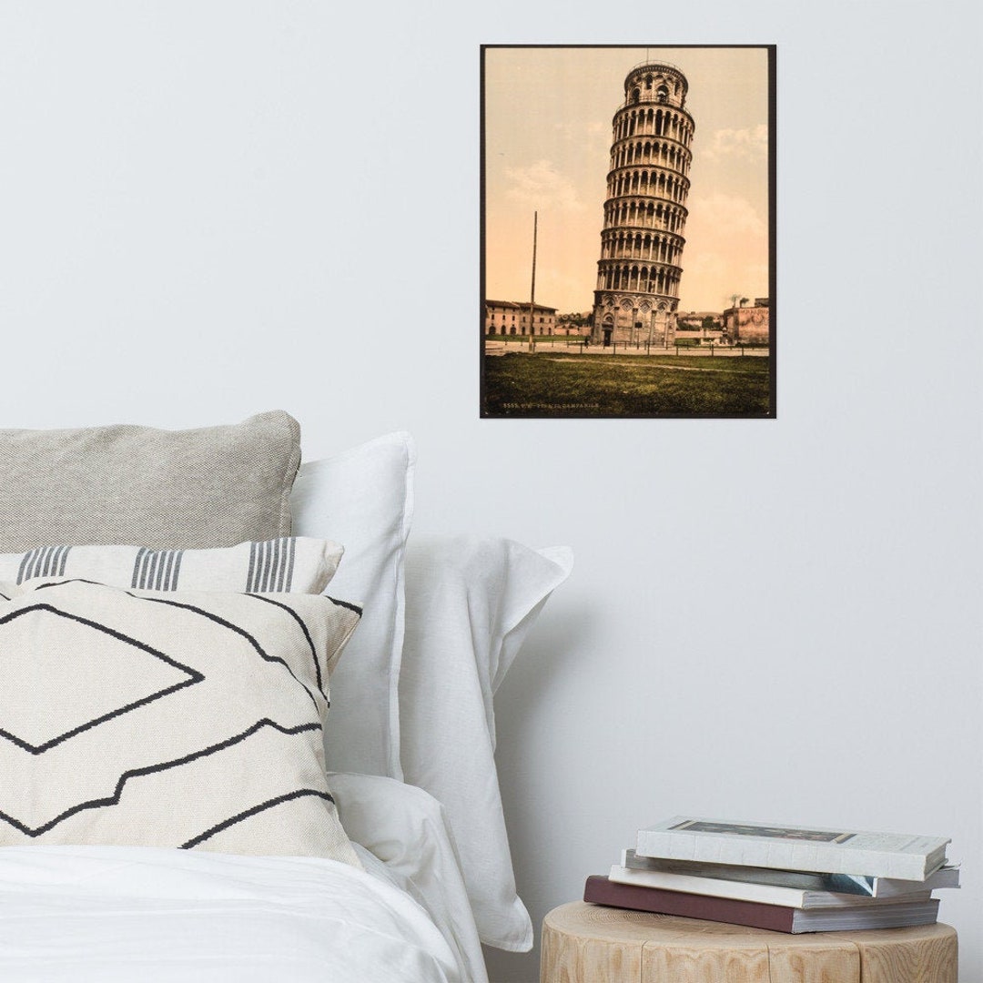 The Leaning Tower of Pisa, Italy Poster Beautiful Italian Scene ...
