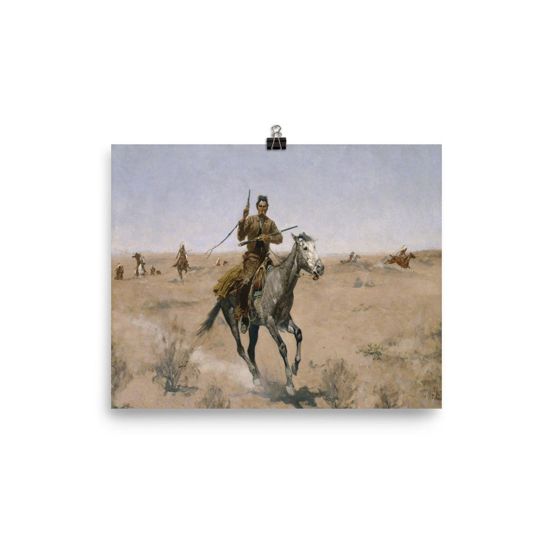 Frederic Remington Art Print Reproduction "the Flight" Poster, Old West ...
