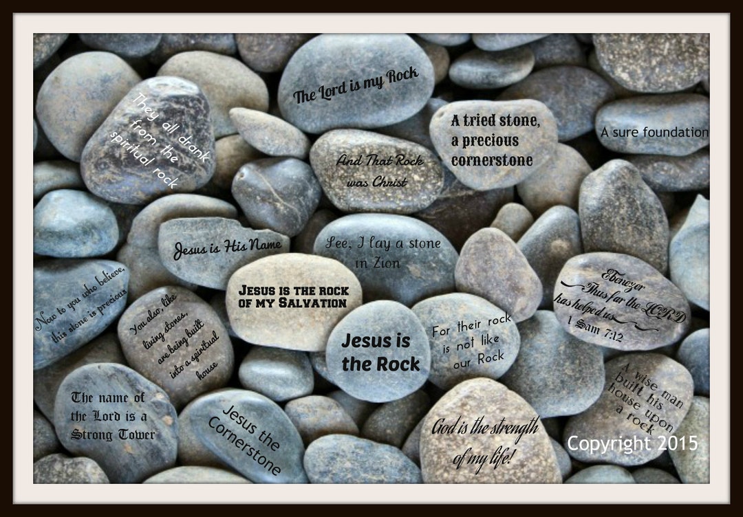 Vintage Art Print "the Lord is My Rock", Wall Decor, 8 X 10" Unframed ...