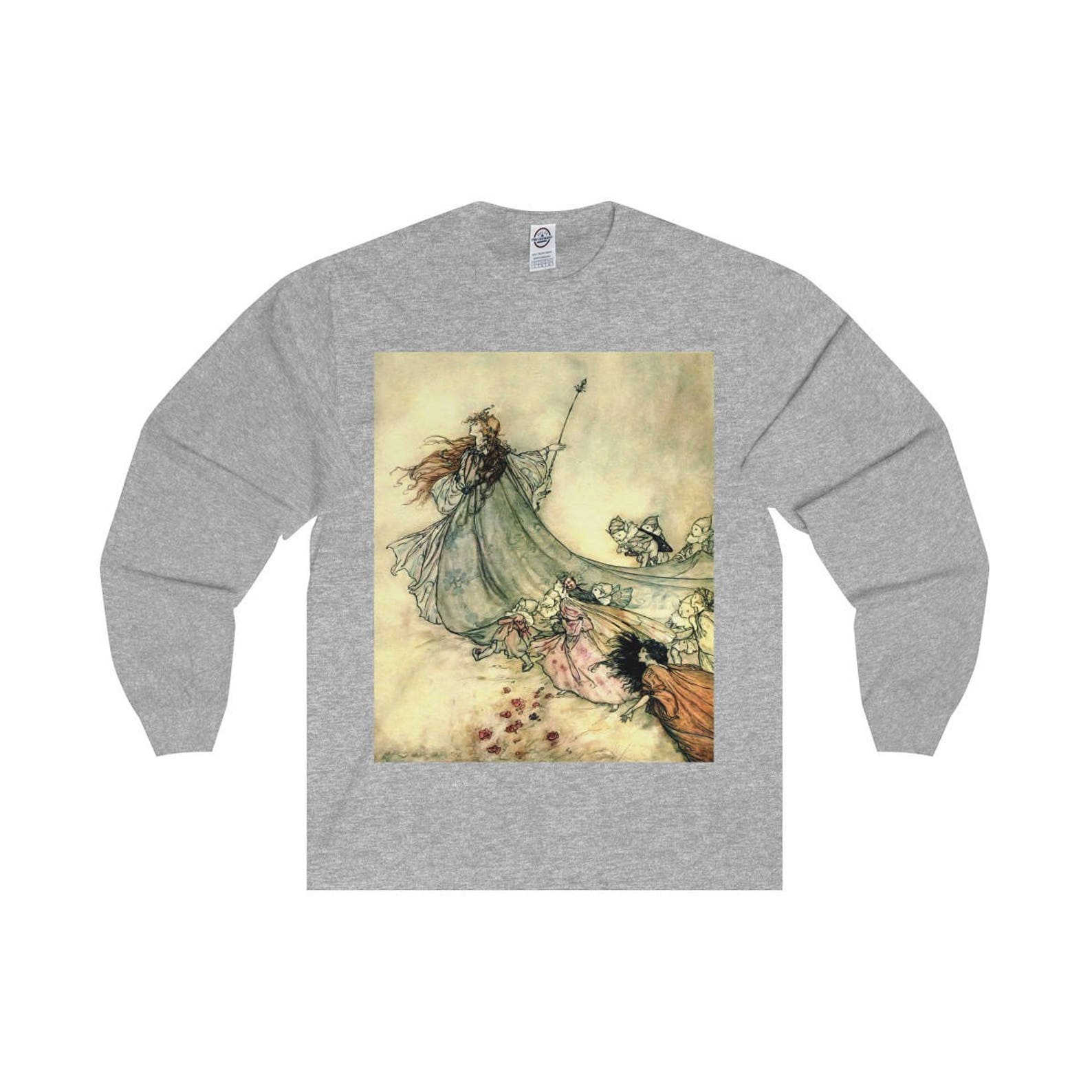 Arthur Rackham Fairies Ladies Long Sleeve Tee - Etsy