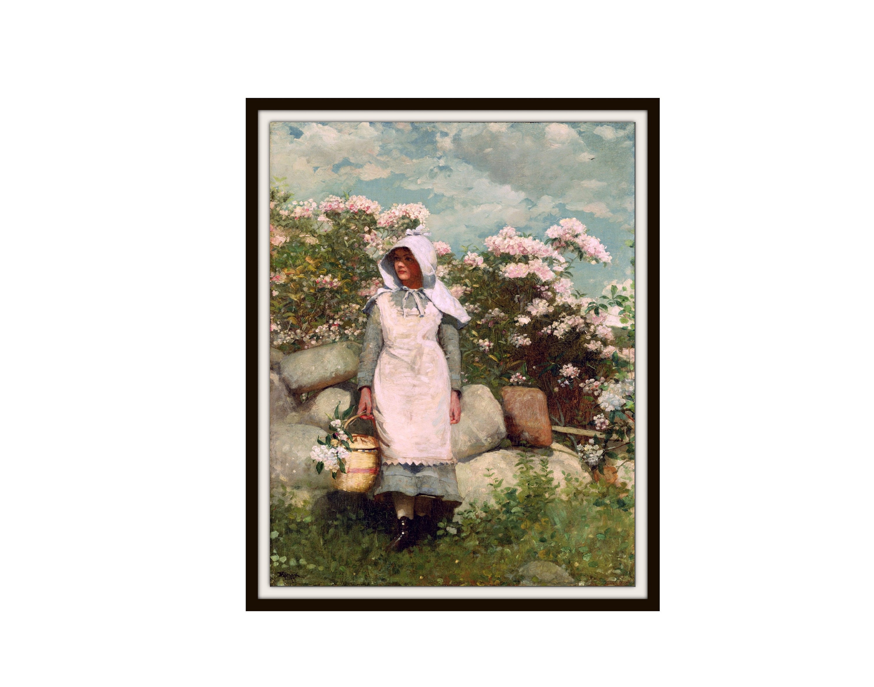 Winslow Homer "a Girl and Laurel" Reproduction Giclee Art Print ...