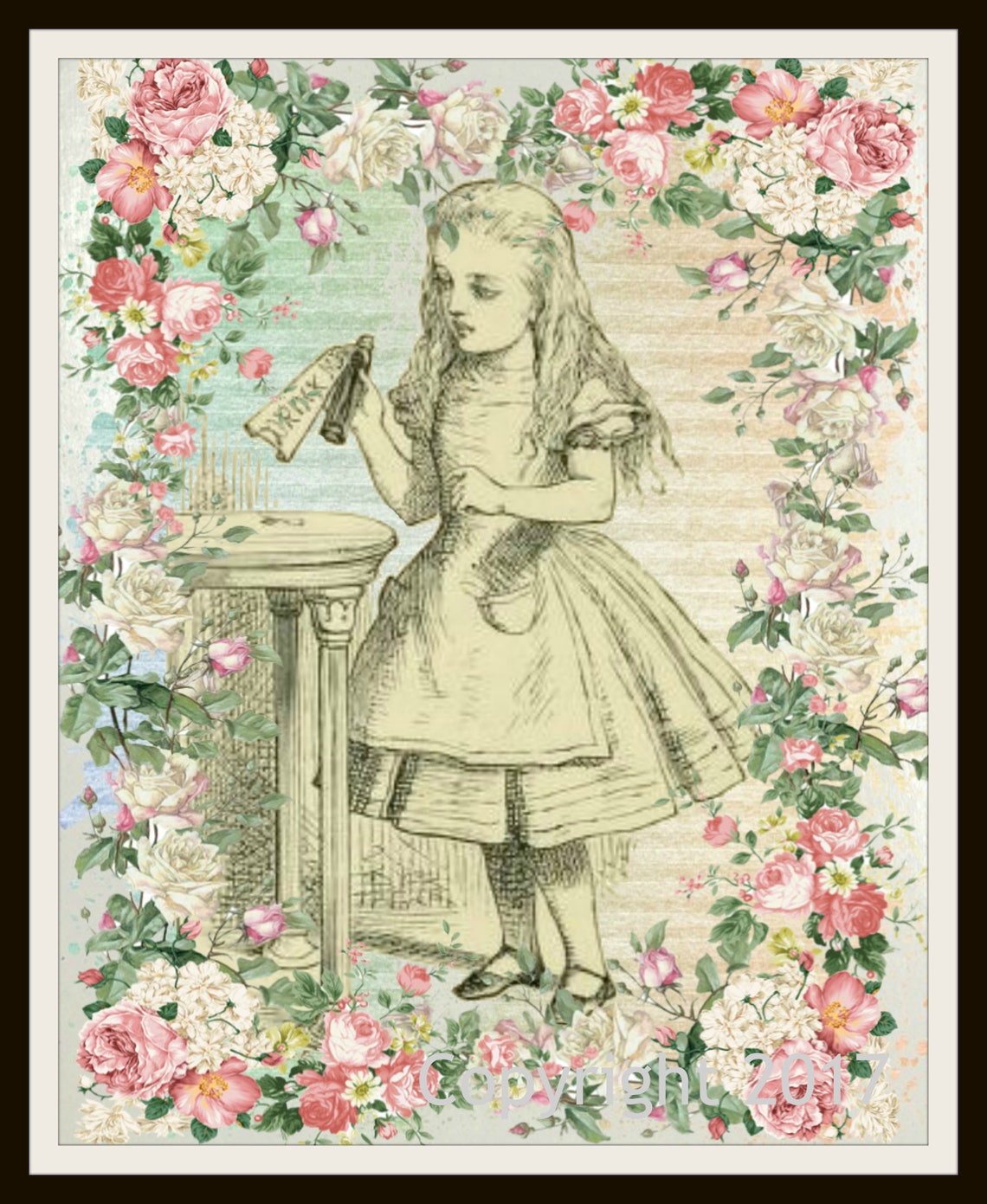 Set of 5 Printed Vintage Nursery Art Image Alice in - Etsy