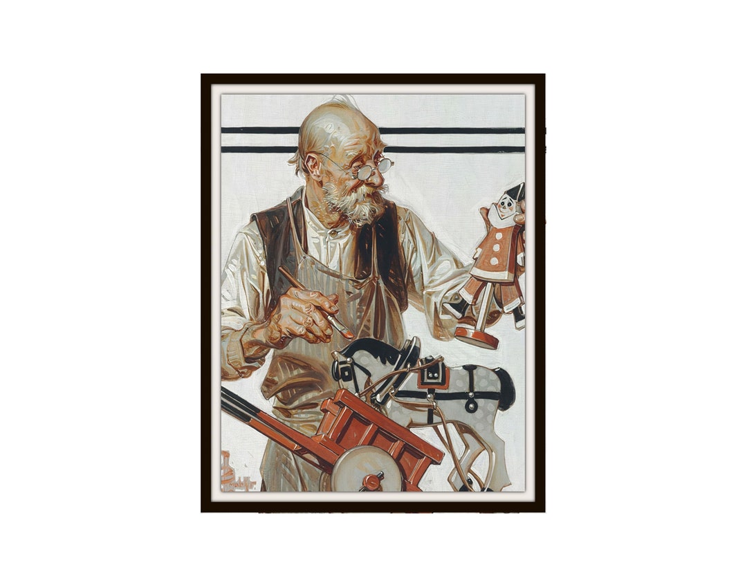 J.C. Leyendecker "toy Maker" Magazine Art Reproduction Giclee Art Print ...