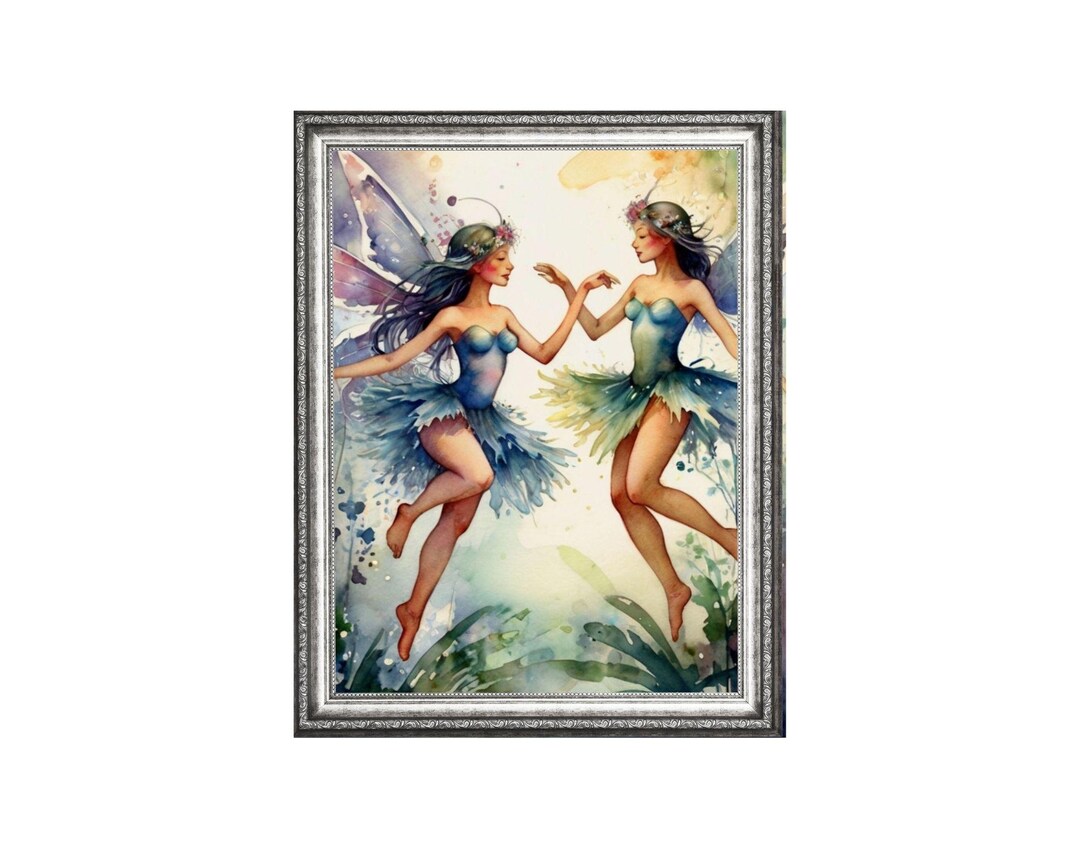 Printed "dancing Fairies #4", Fantasy Art Print, Museum Quality Giclee ...