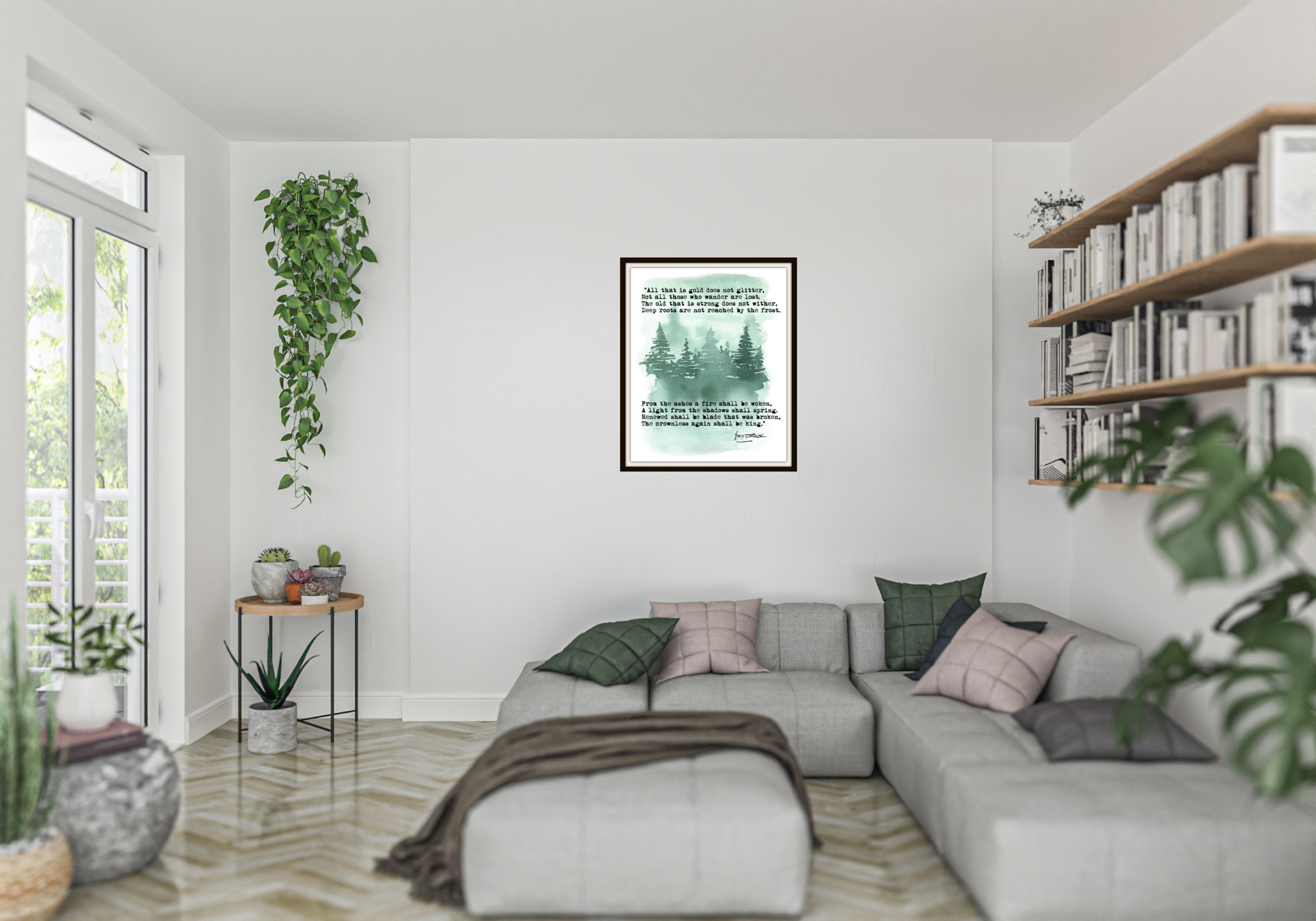 Tolkien Poem Poster, Deep Roots Poem, Lord of the Rings Poem, Not All ...