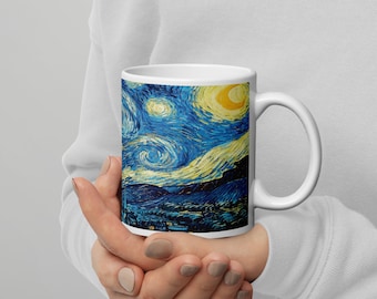 Van Gogh Starry Night Mug White Glossy Mug 11oz, 15ozartsy Mug Famous ...