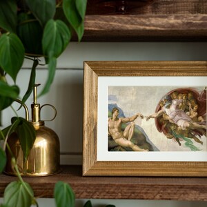 Michelangelo Vintage Art Print the Creation of Adam Reproduction Giclee ...