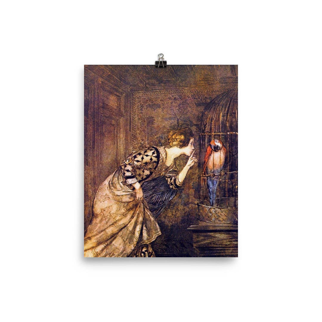 Arthur Rackham Mary Colvin and the Parrot Photo Paper Poster, Arthur ...