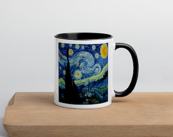 Van Gogh Starry Night Mug White Glossy Mug 11oz, 15ozartsy Mug Famous ...