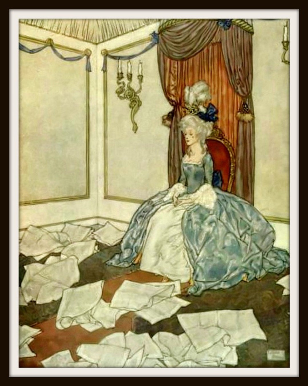 The Messy Princess, Printed Vintage Art Reproduction by Edmund Dulac ...