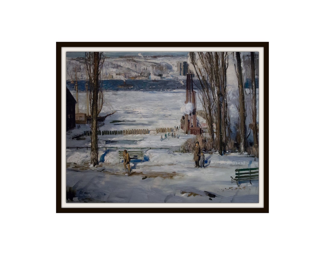 George Wesley Bellows "a Morning Snow on the Hudson" Fine Art ...
