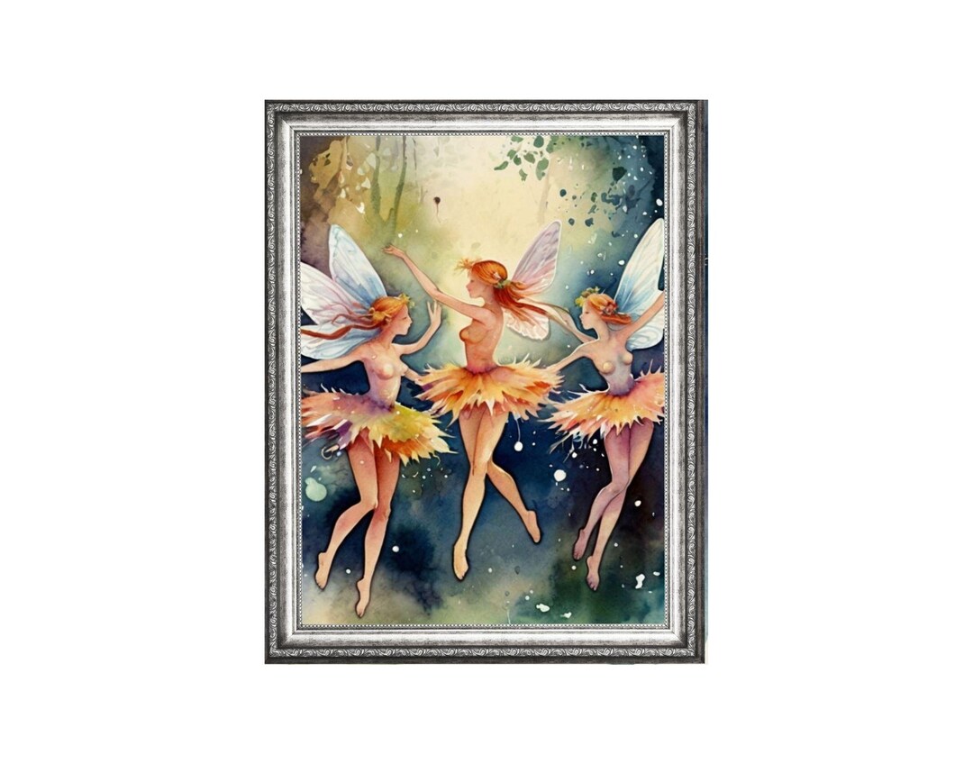 Printed "dancing Fairies #3", Fantasy Art Print, Museum Quality Giclee ...