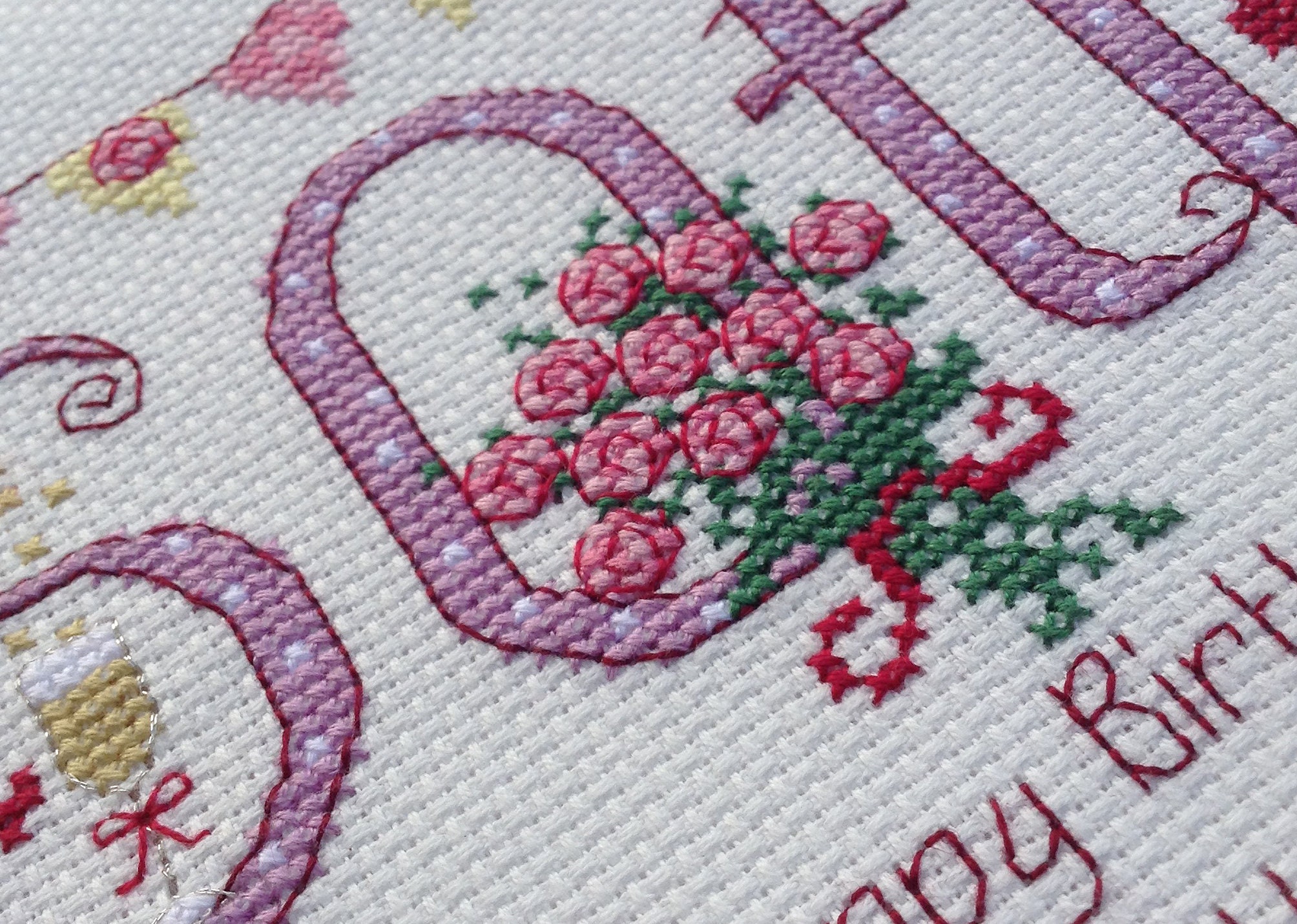 60th Birthday numbers Customisable Cross Stitch Chart | Etsy UK