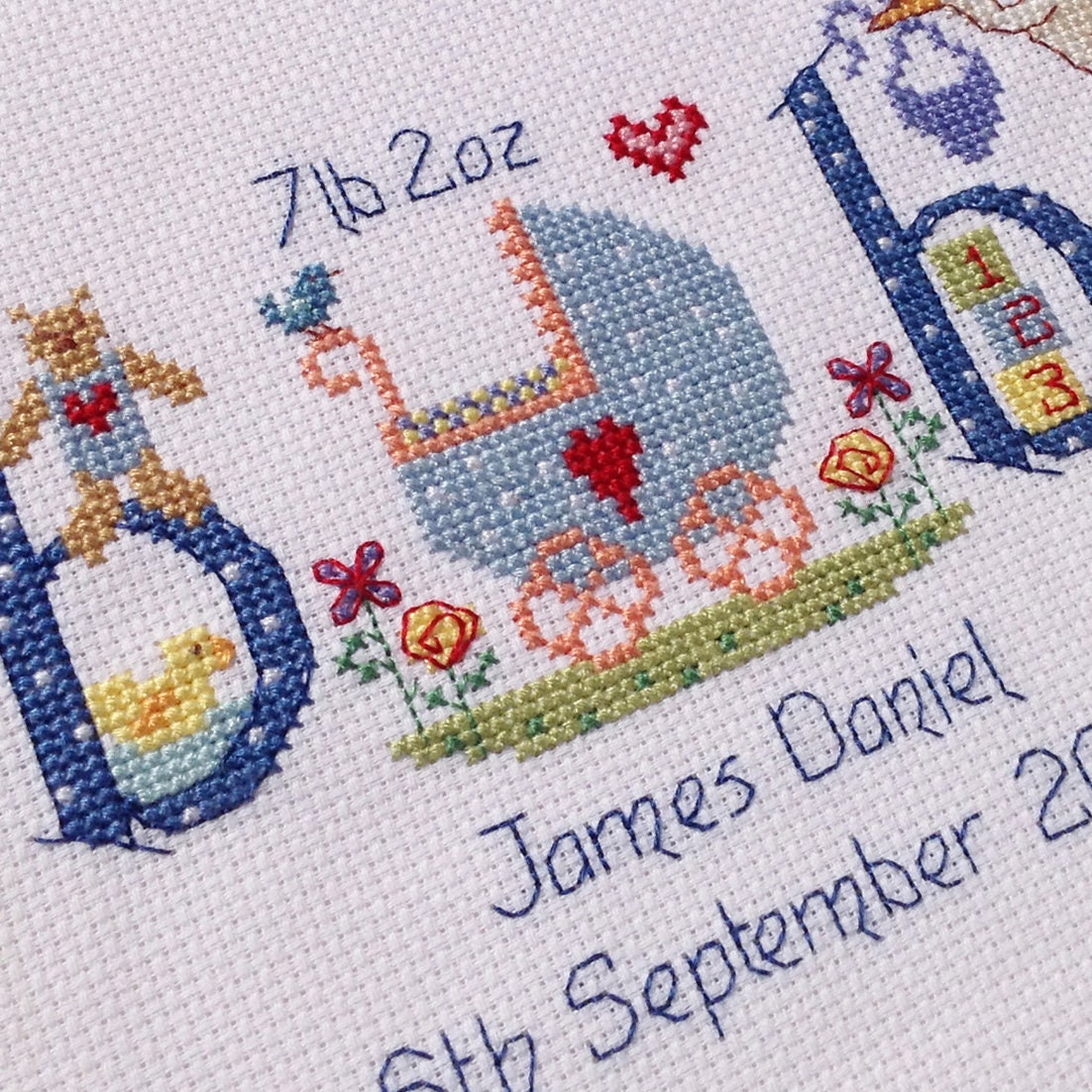 Baby Boy Customisable Cross Stitch Chart Digital Format PDF - Etsy