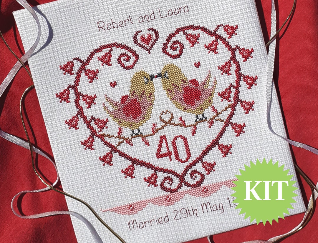 Ruby Bells - Customisable Cross Stitch PATTERN or KIT - Etsy