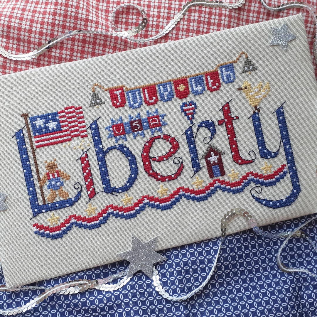 Liberty Chart PDF Pattern Cross Stitch Independence Day July 4th ...