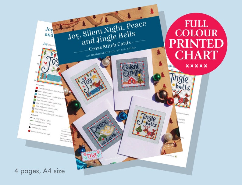 Joy, Silent Night, Peace on Earth and Jingle Bells Christmas Cards ...