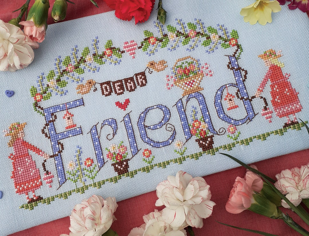 Dear Friend Cross Stitch KIT or CHART - Etsy