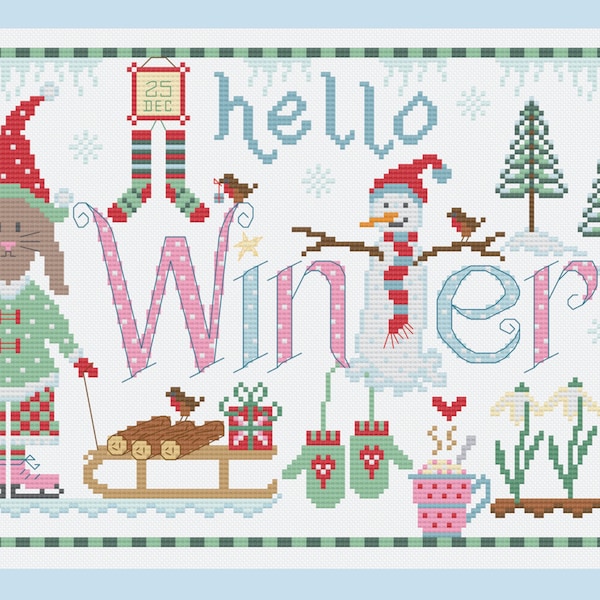 Winter Cross Stitch - Etsy