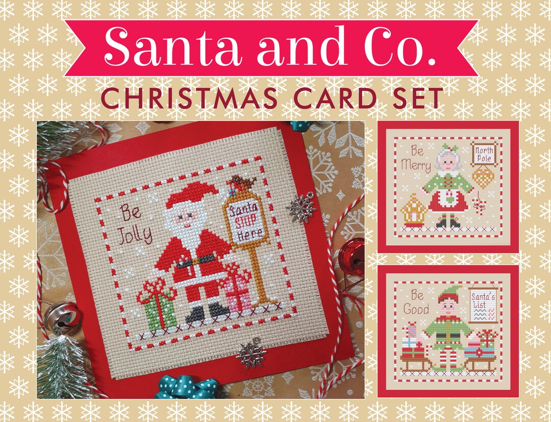 Santa and Co Mrs Claus Elf Cross Stitch Chart Digital Format - Etsy