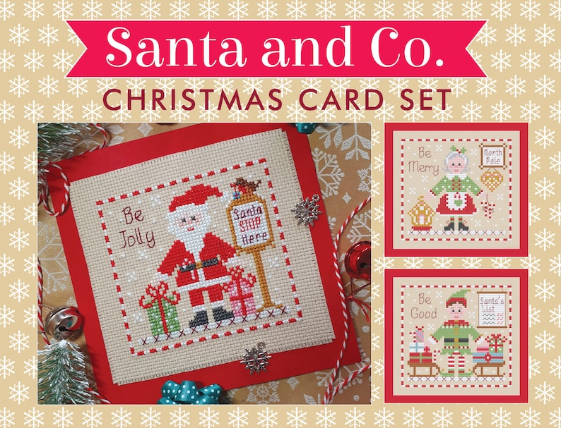 Santa and Co Mrs Claus Elf Cross Stitch Chart Digital Format - Etsy