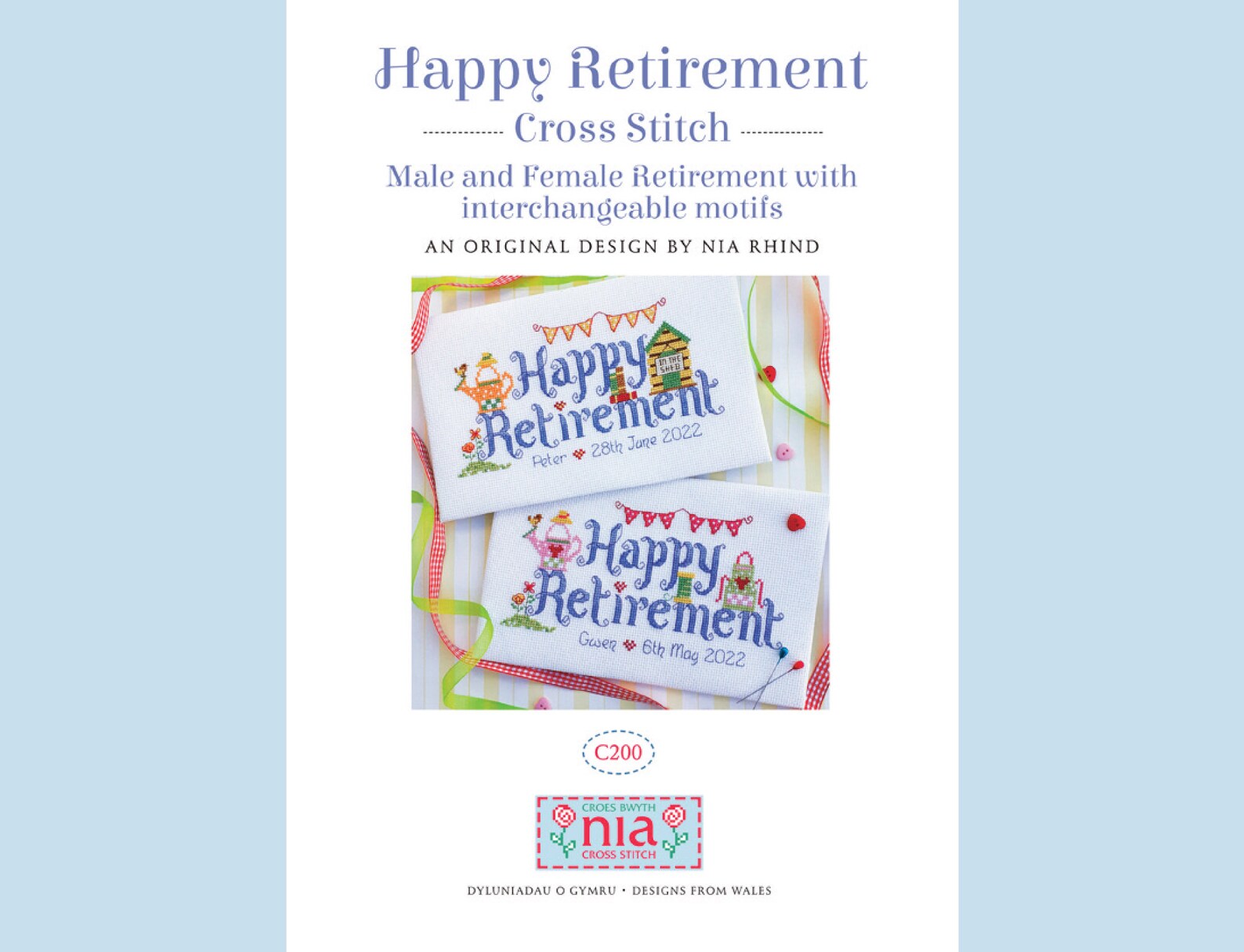 Happy Retirement - Male and Female- Customisable Cross Stitch Chart ...